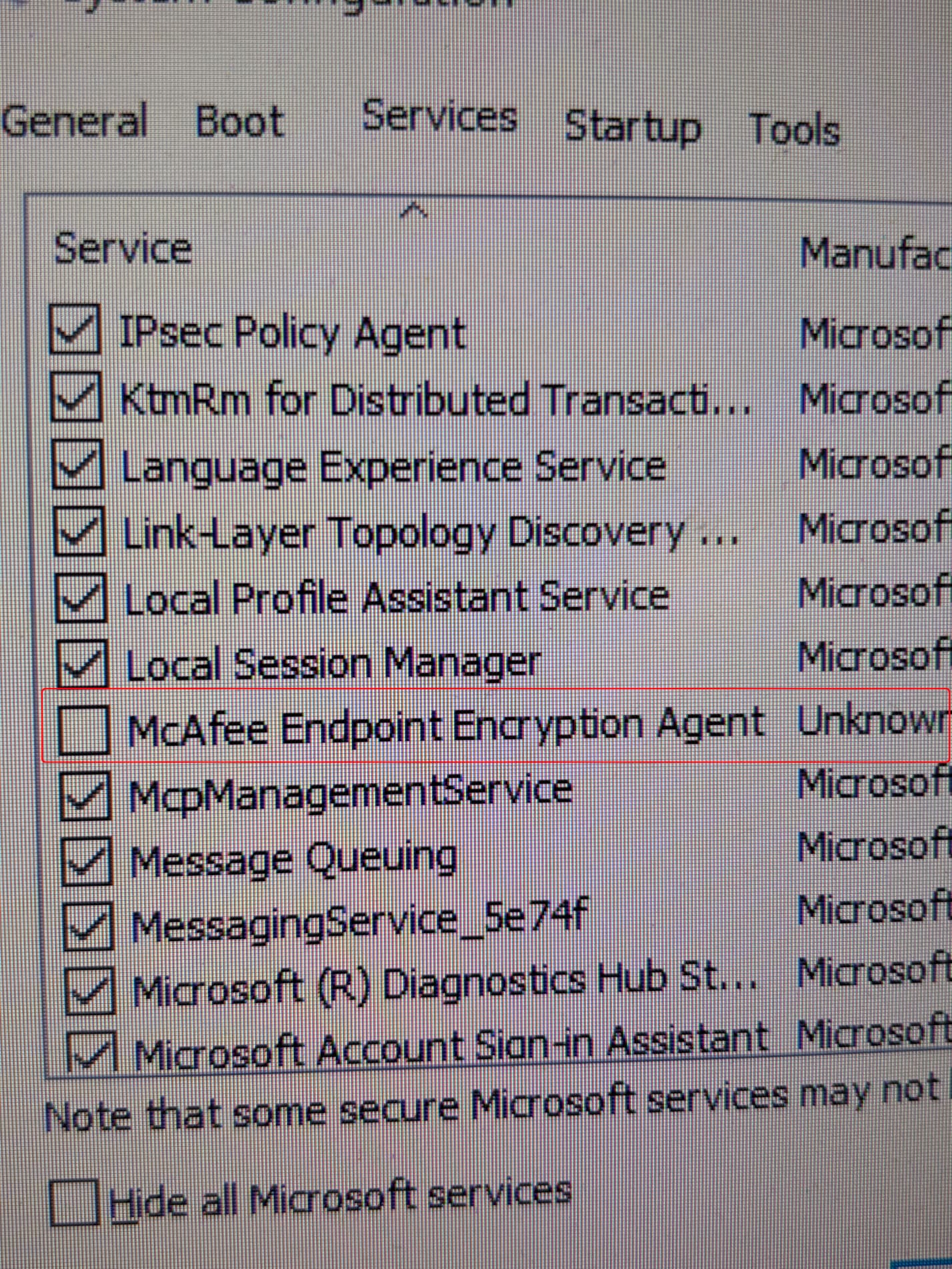McAfee Endpoint Encryption Agent - Enemy of Clones & Windows 11 24H2 ...